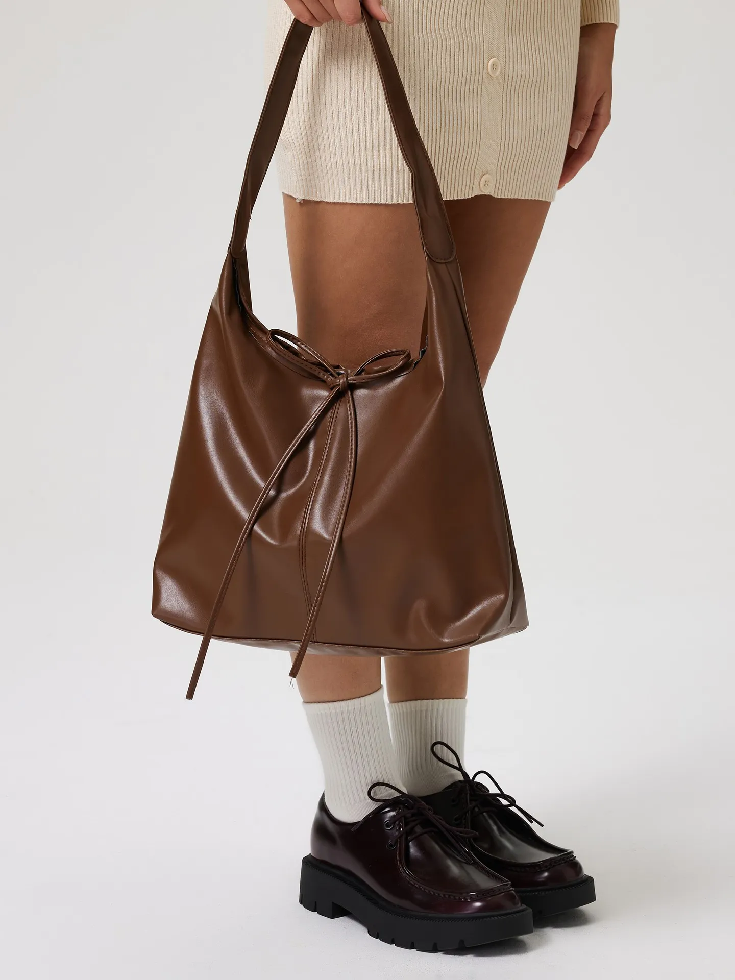 Solid Bucket Shoulder Bag | Savana | Bestsellers