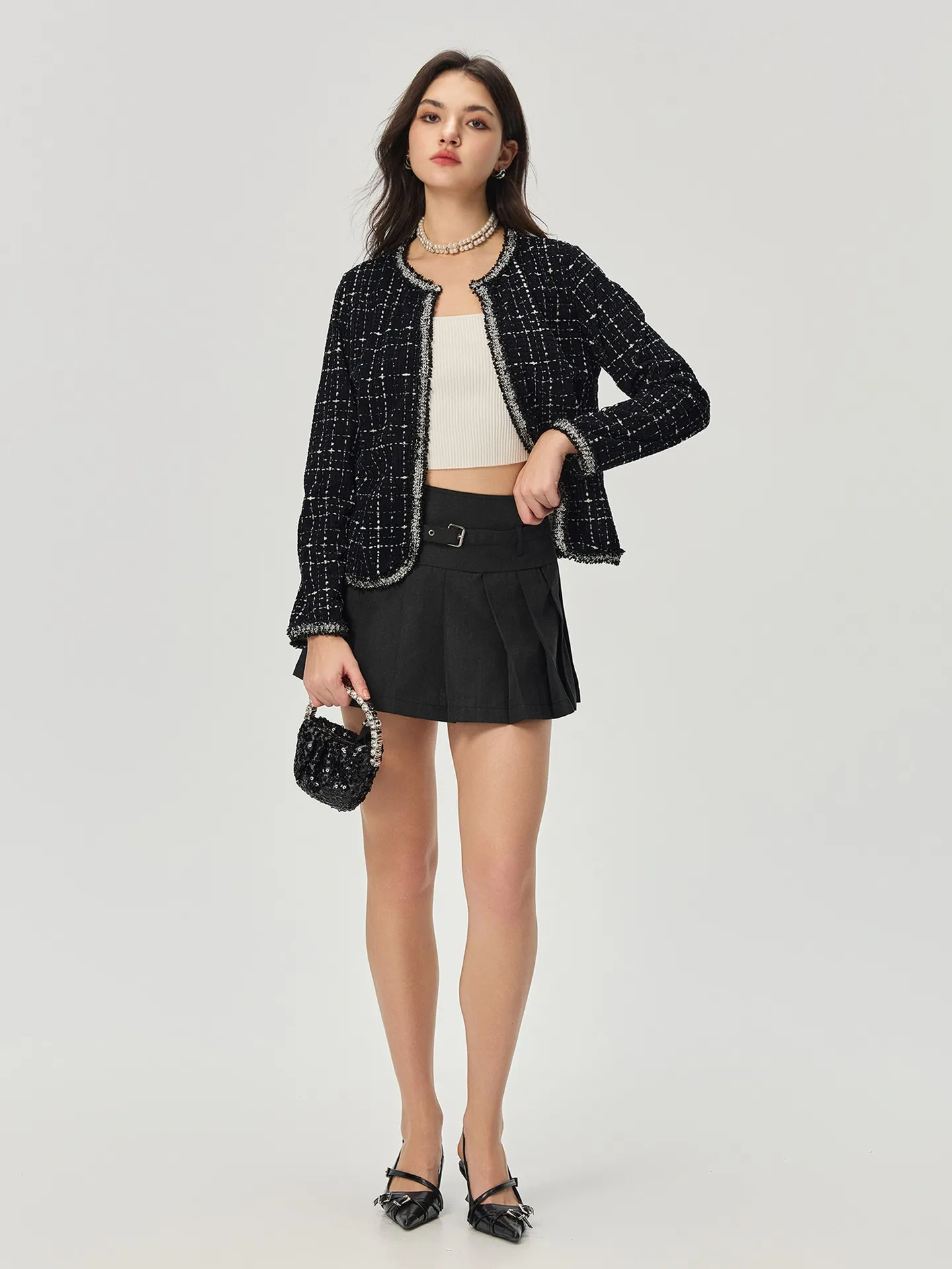 Contrast Stitch Jacket | Savana | Bestsellers
