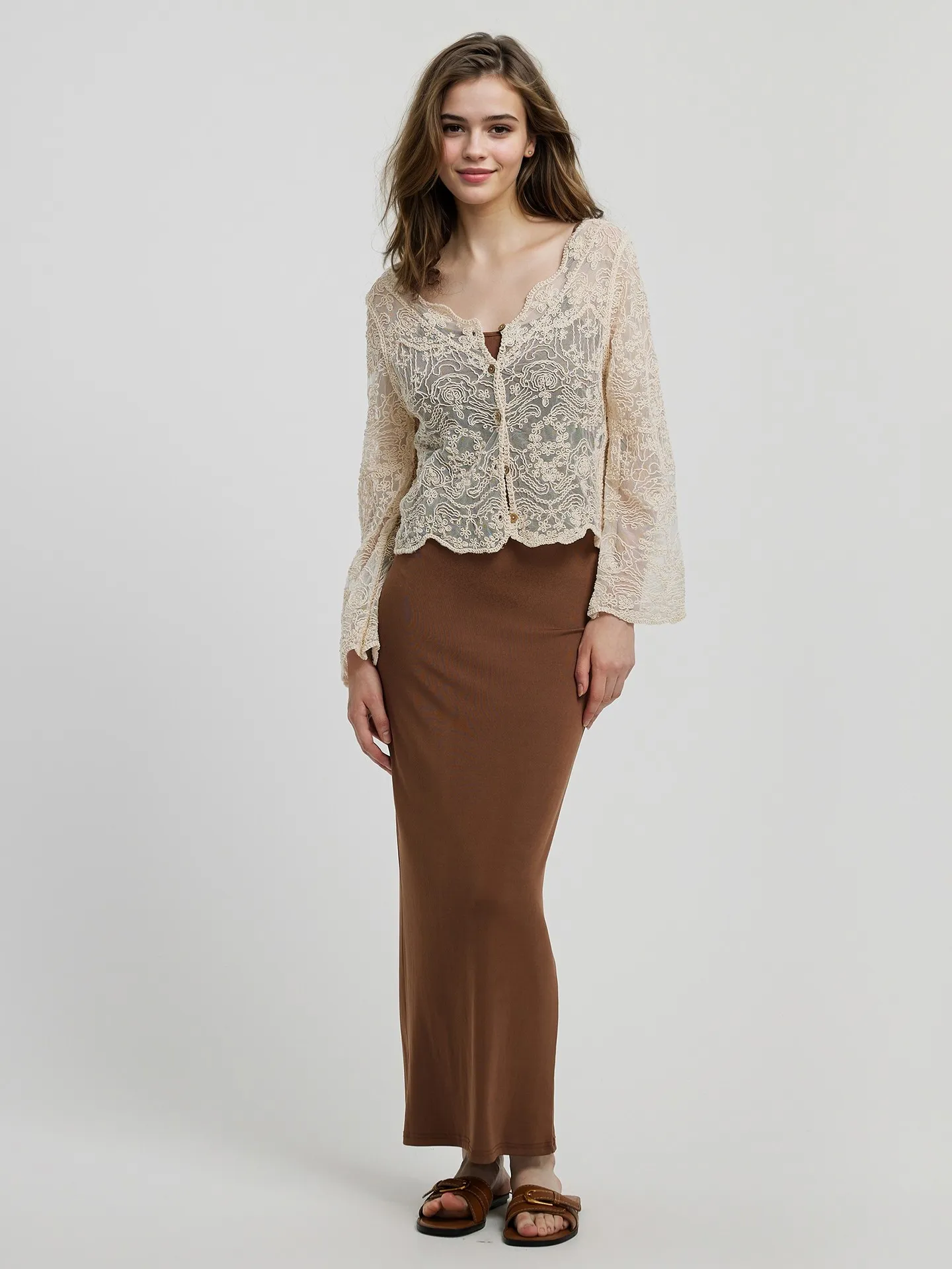 Embroiled Openwork Knit Cardigan | Savana | Bestsellers